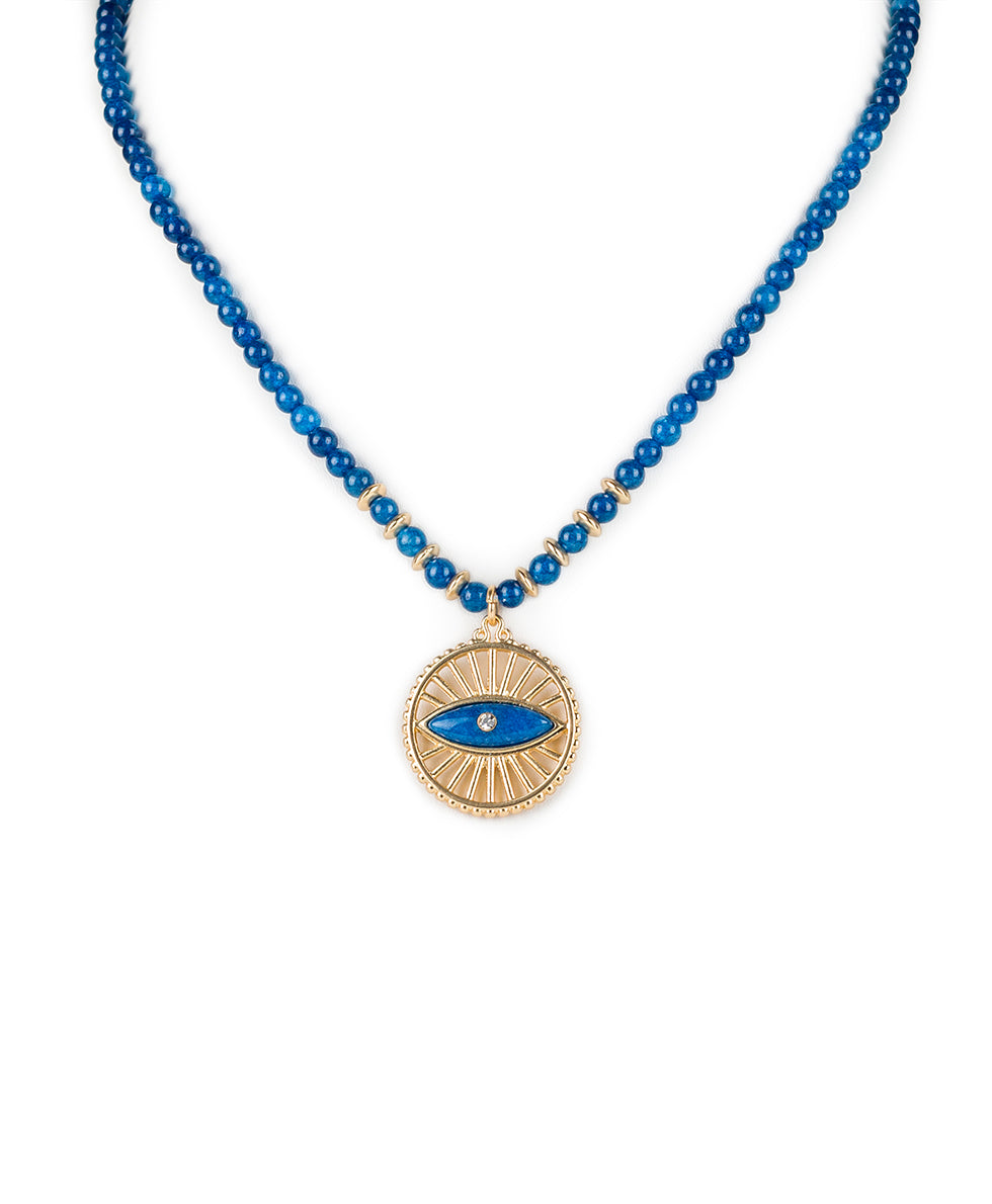 Evil Eye On Beads Pendant Necklace Good Luck Charm