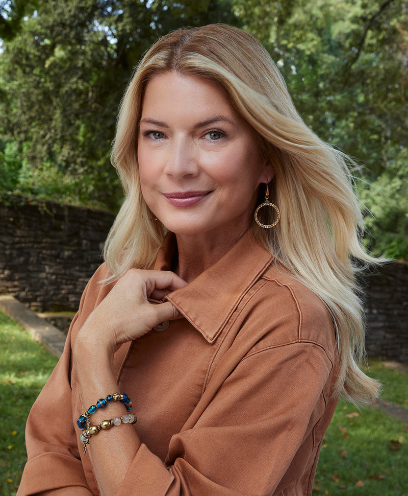 Pave Circle Drop Earrings - Not So Basics – Patricia Nash